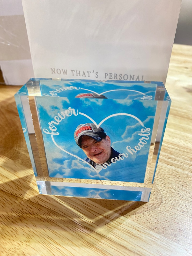 Memorial Photo Gift Custom Acrylic Photo Block Personalized - Etsy