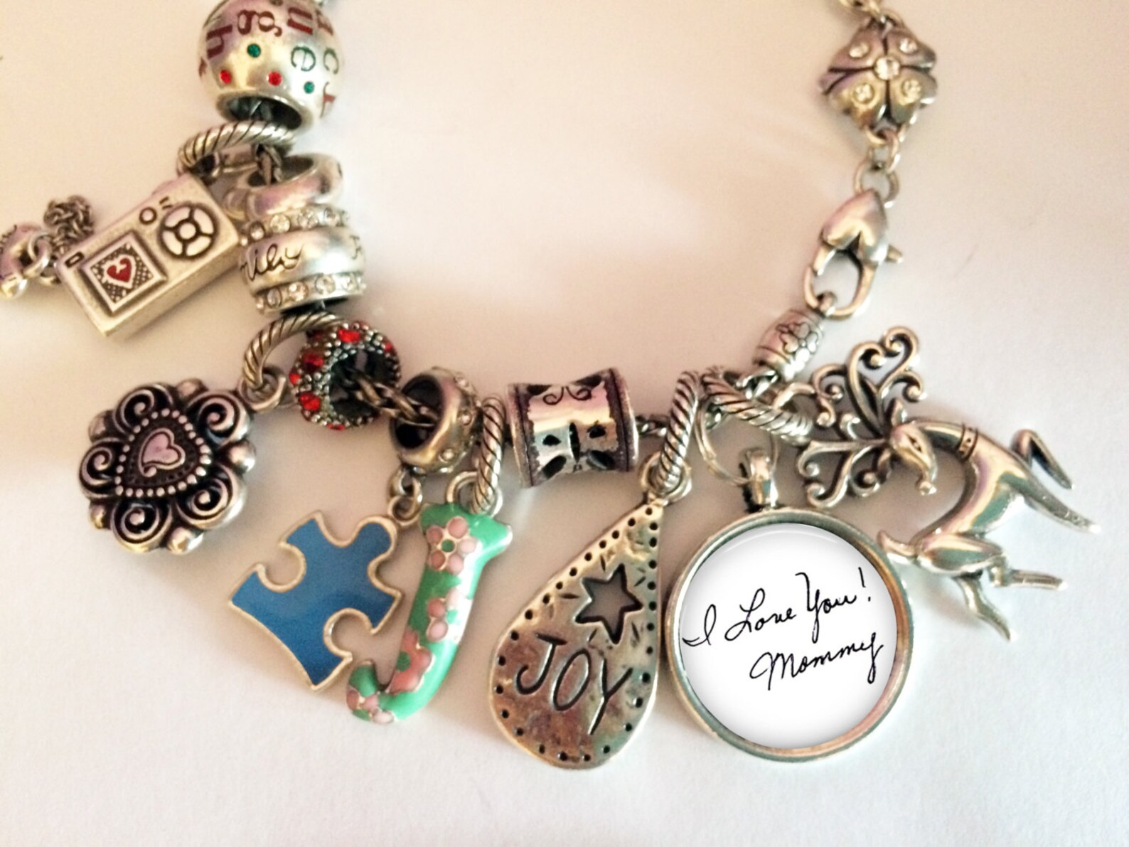 Handwriting Charm 20 Mm Signature Charm Loved One's - Etsy