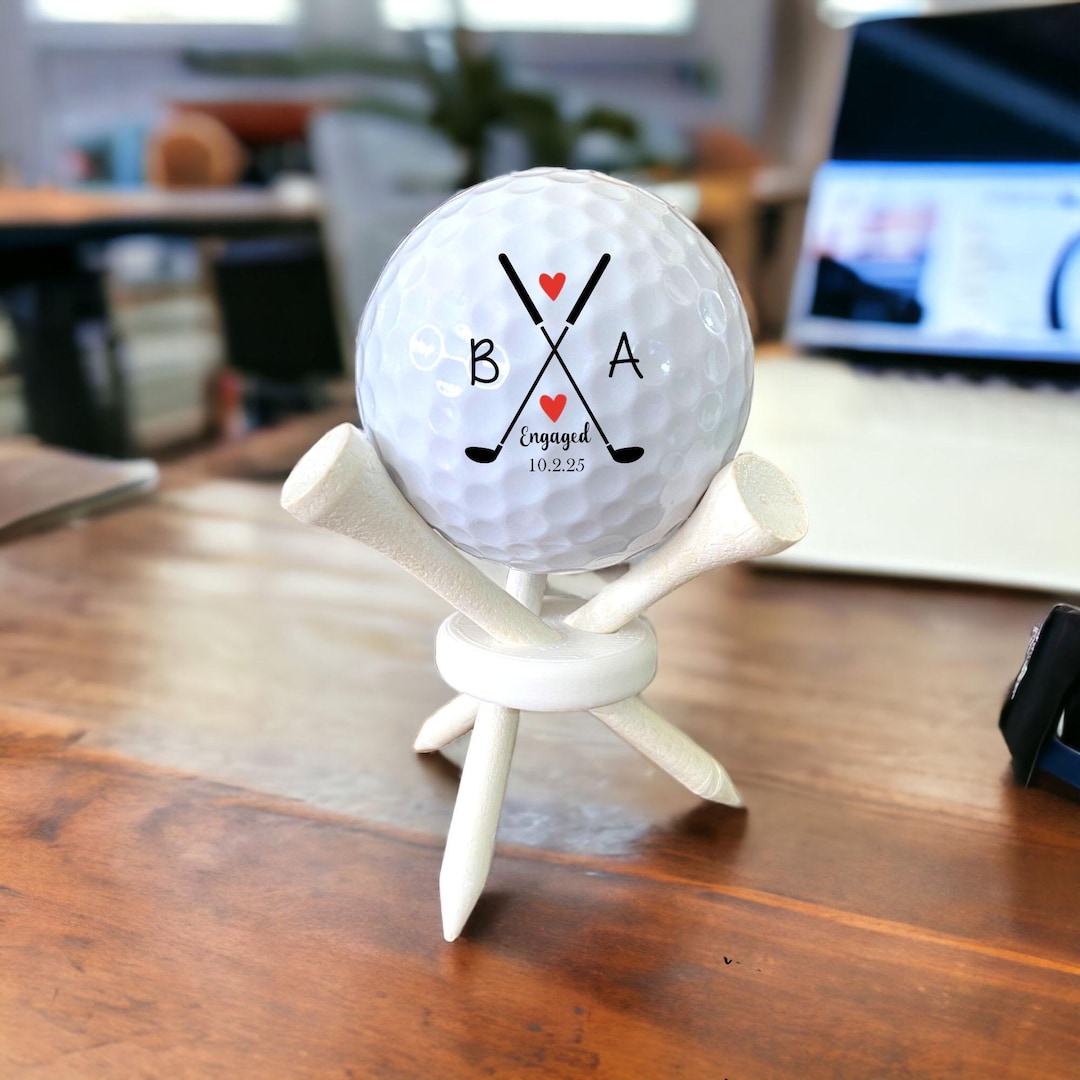 Couple Golf Balls, ENGAGED, Bride and Groom Golf Balls, Wedding Golf ...