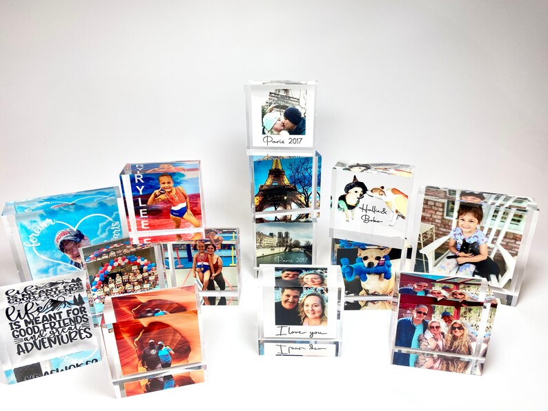 Custom Acrylic Photo Block – Personalized 3D Photo Gift – Freestanding ...