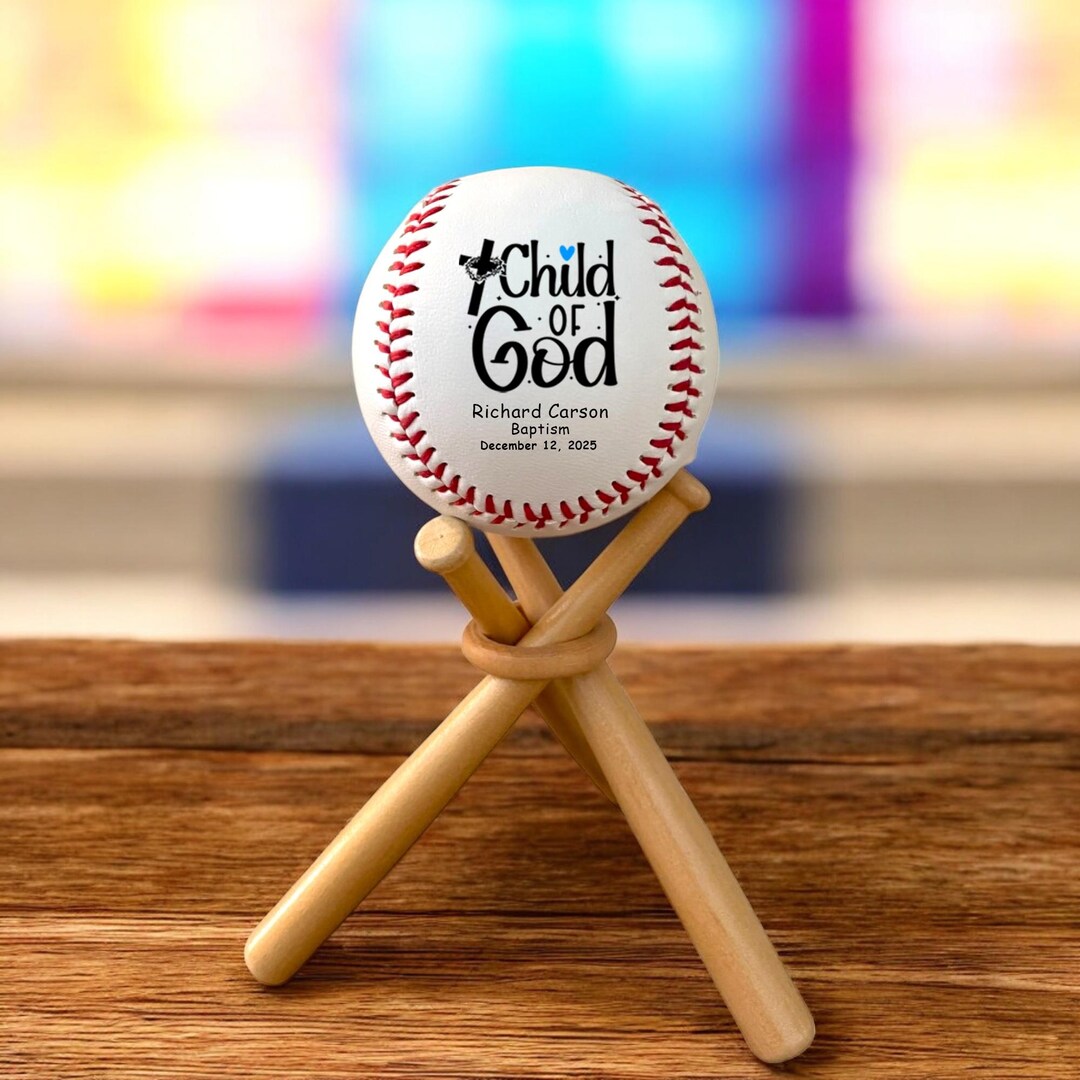 Personalized Baptism Baseball- Child of God Baseball - Custom Christian ...
