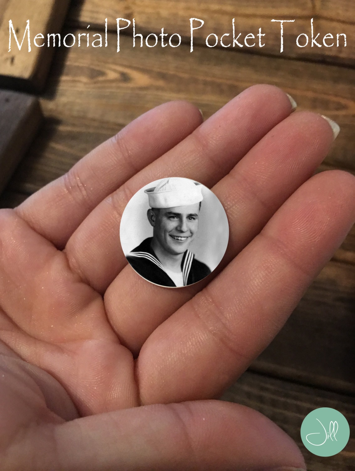 POCKET TOKEN HANDWRITING and Photo Photo Pocket Coin | Etsy