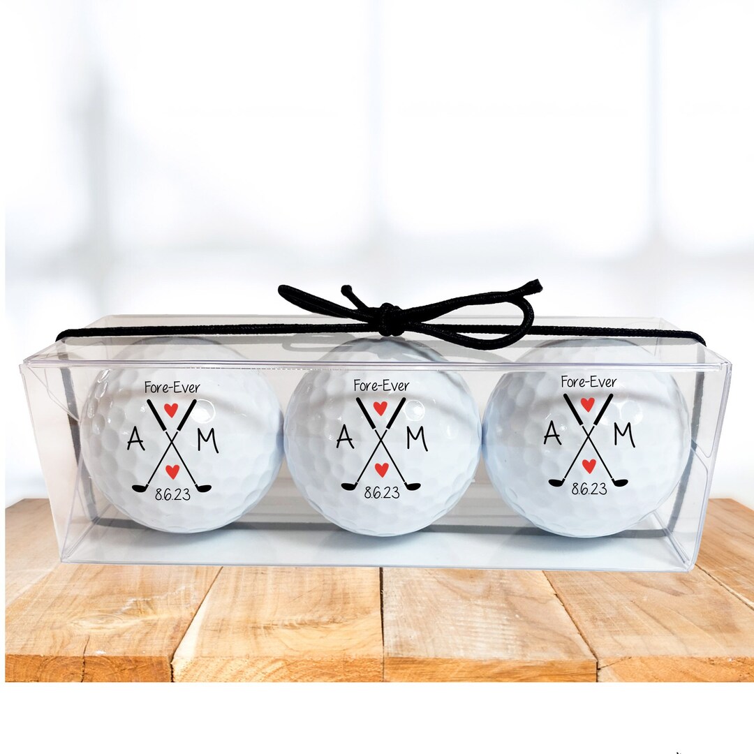 Couple Golf Balls, FORE-EVER, Bride and Groom Golf Balls, Wedding Golf ...