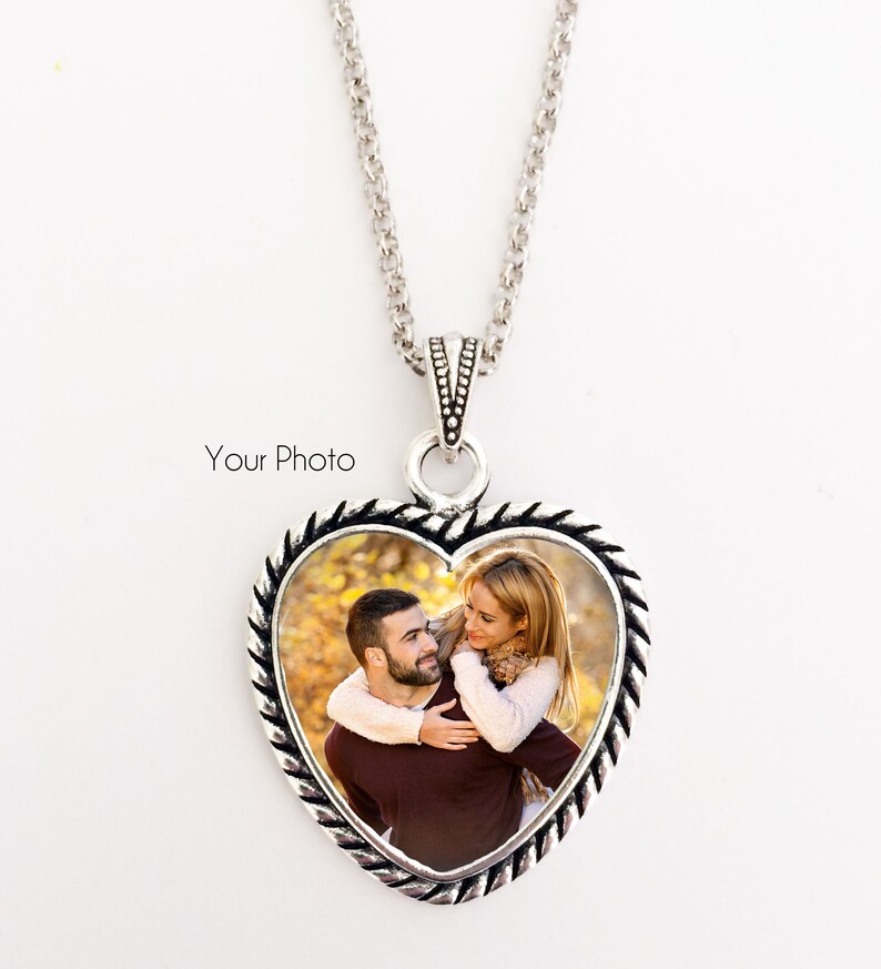 Collar conmemorativo collar de fotos en forma de corazón - Etsy España
