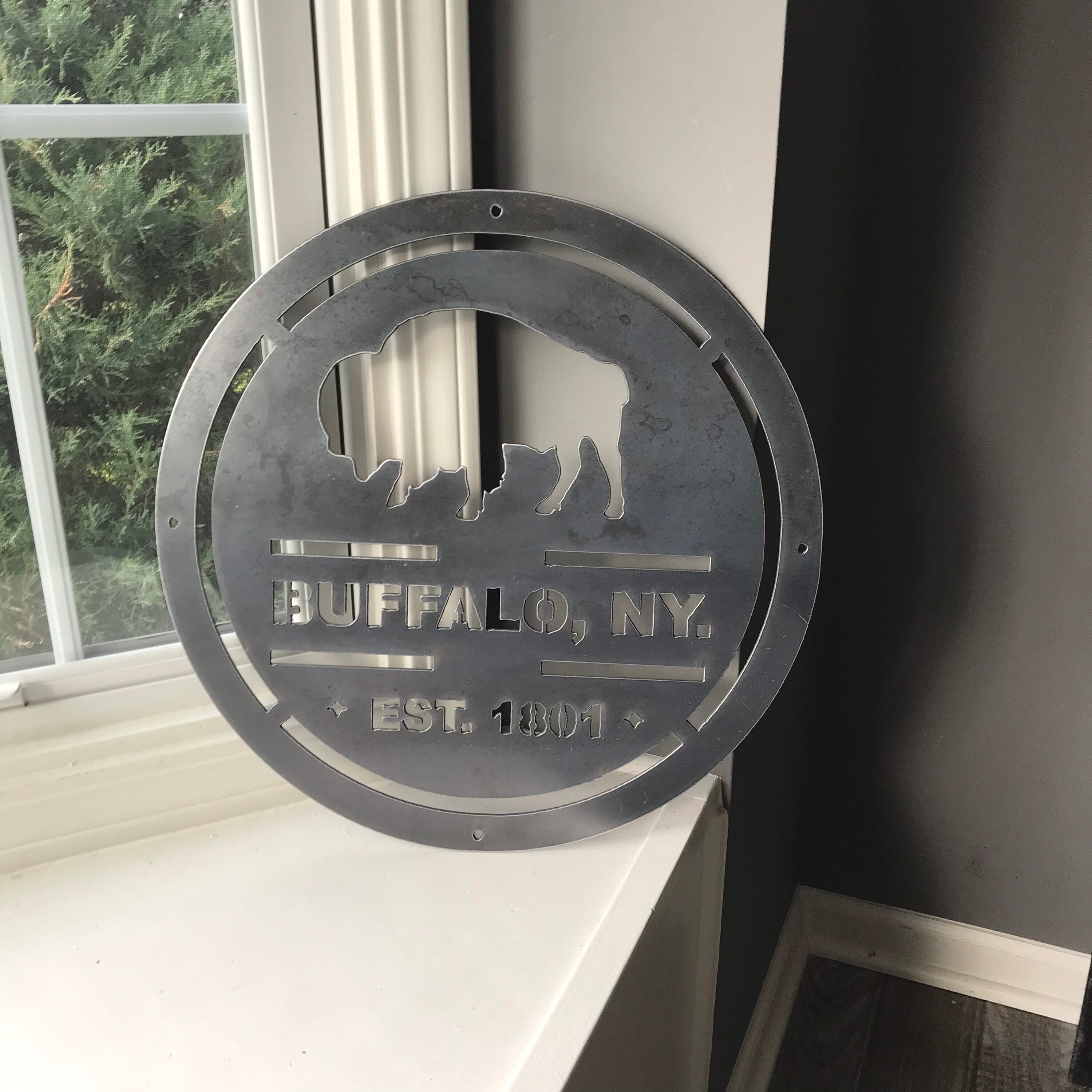 Buffalo Wall Art / Metal Art / Steel Artwork / Buffalo Signage | Etsy