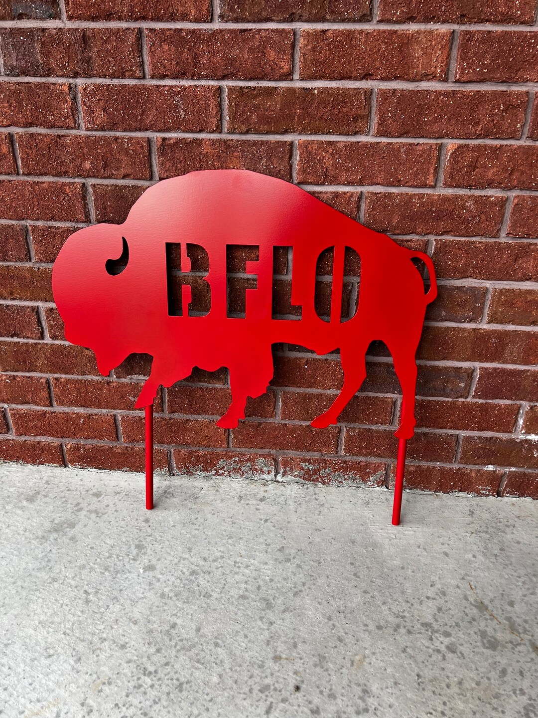 Jumbo 'BFLO' Buffalo Steel Lawn Ornament / Buffalo / Metal Buffalo ...