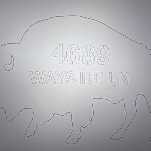 Personalized House Number Buffalo Lawn Sign / Steel Buffalo Garden ...