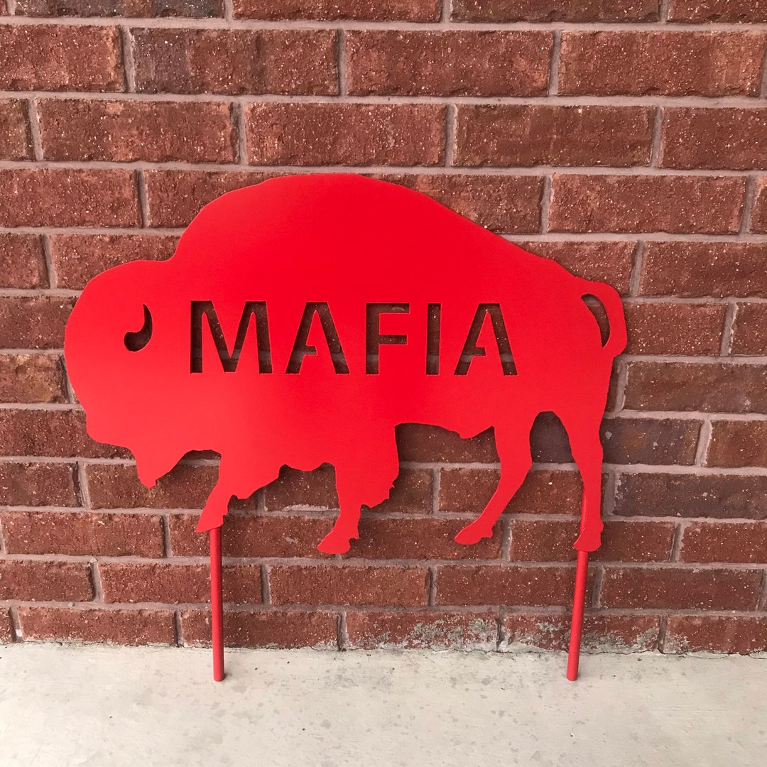 Jumbo Metal 'mafia' Lawn Ornament / Let’s Go Buffalo / Garden ...