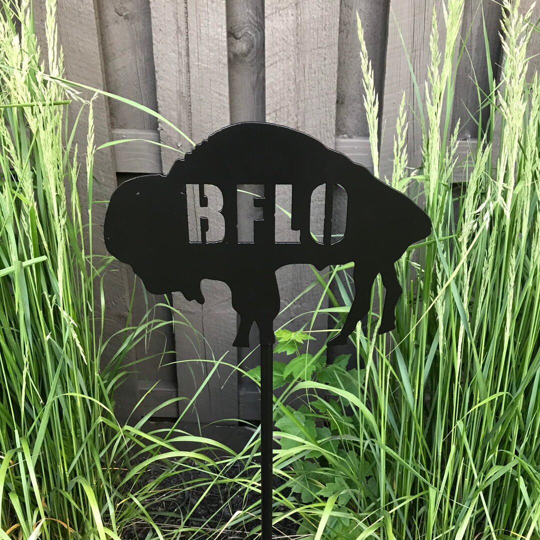 Steel Buffalo Yard Art / Garden Stake / Garden Decoration / Buffalo ...