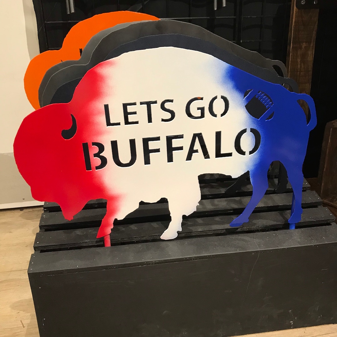Jumbo Steel Buffalo Lawn Ornament / Let’s Go Buffalo / Garden ...
