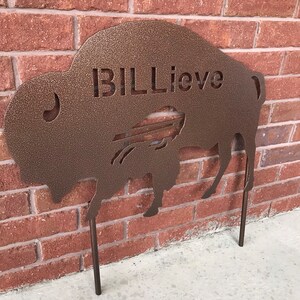 Billieve Buffalo Lawn Sign / Steel Buffalo Garden Stake / House Sign ...