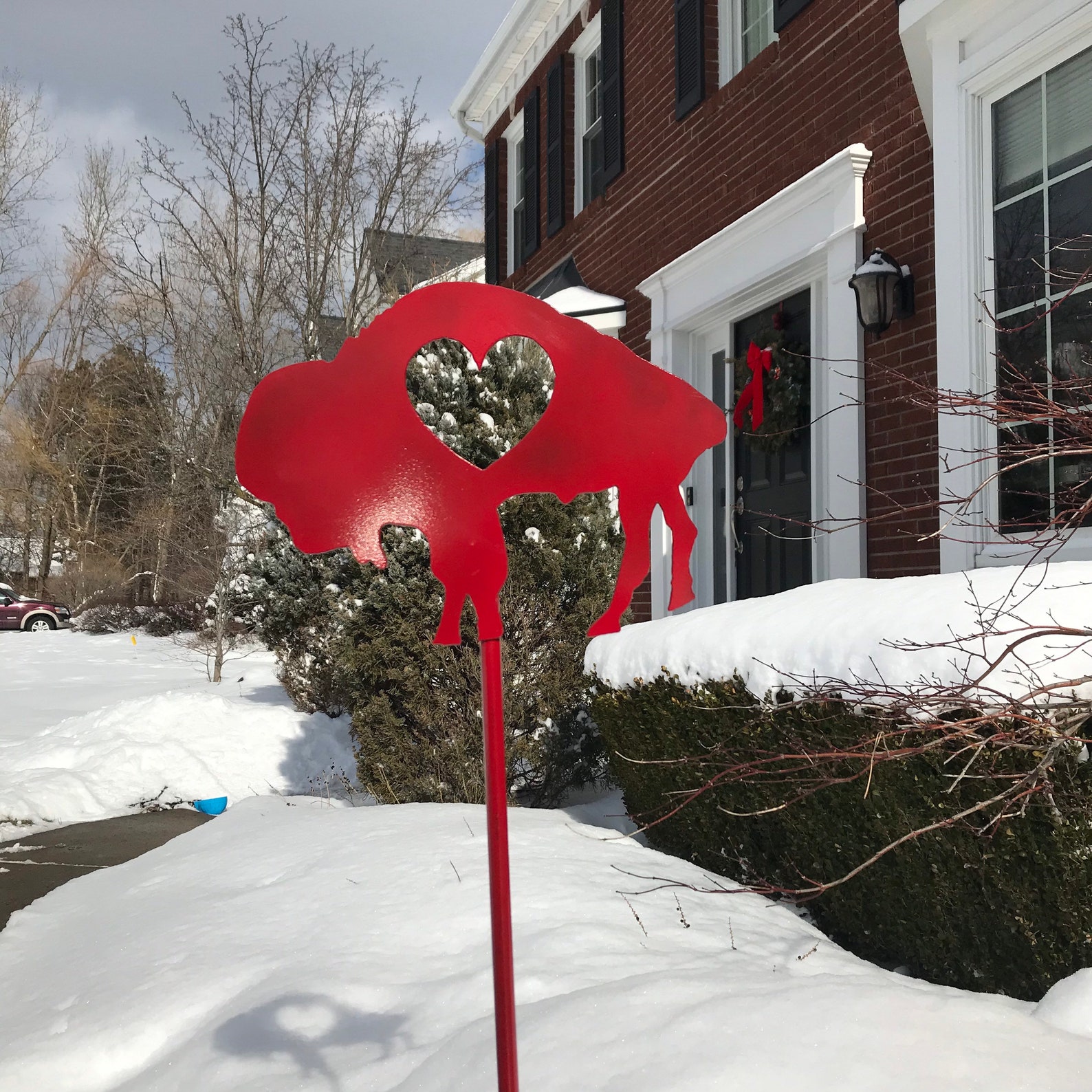 Buffalo Love Steel Lawn Stake / Buffalove / Metal Garden Art / | Etsy