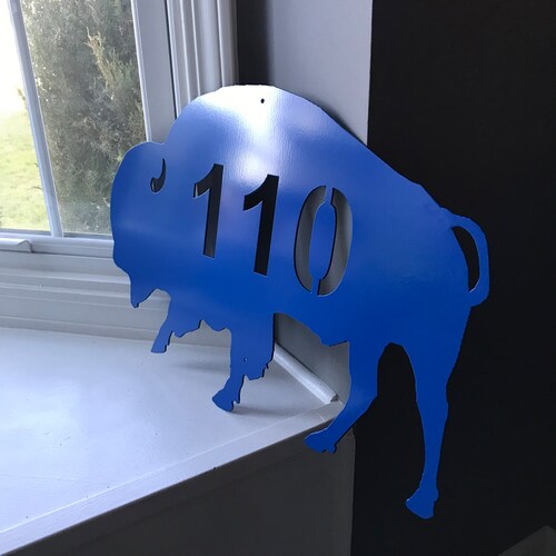 Personalized House Number Buffalo Lawn Sign / Steel Buffalo - Etsy