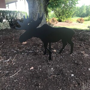 Steel Moose Lawn Stake / Garden Art /metal Moose - Etsy