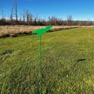 Skinny 't-rex' Lawn Stake / Metal Dinosaur / Steel Lawn Ornament ...