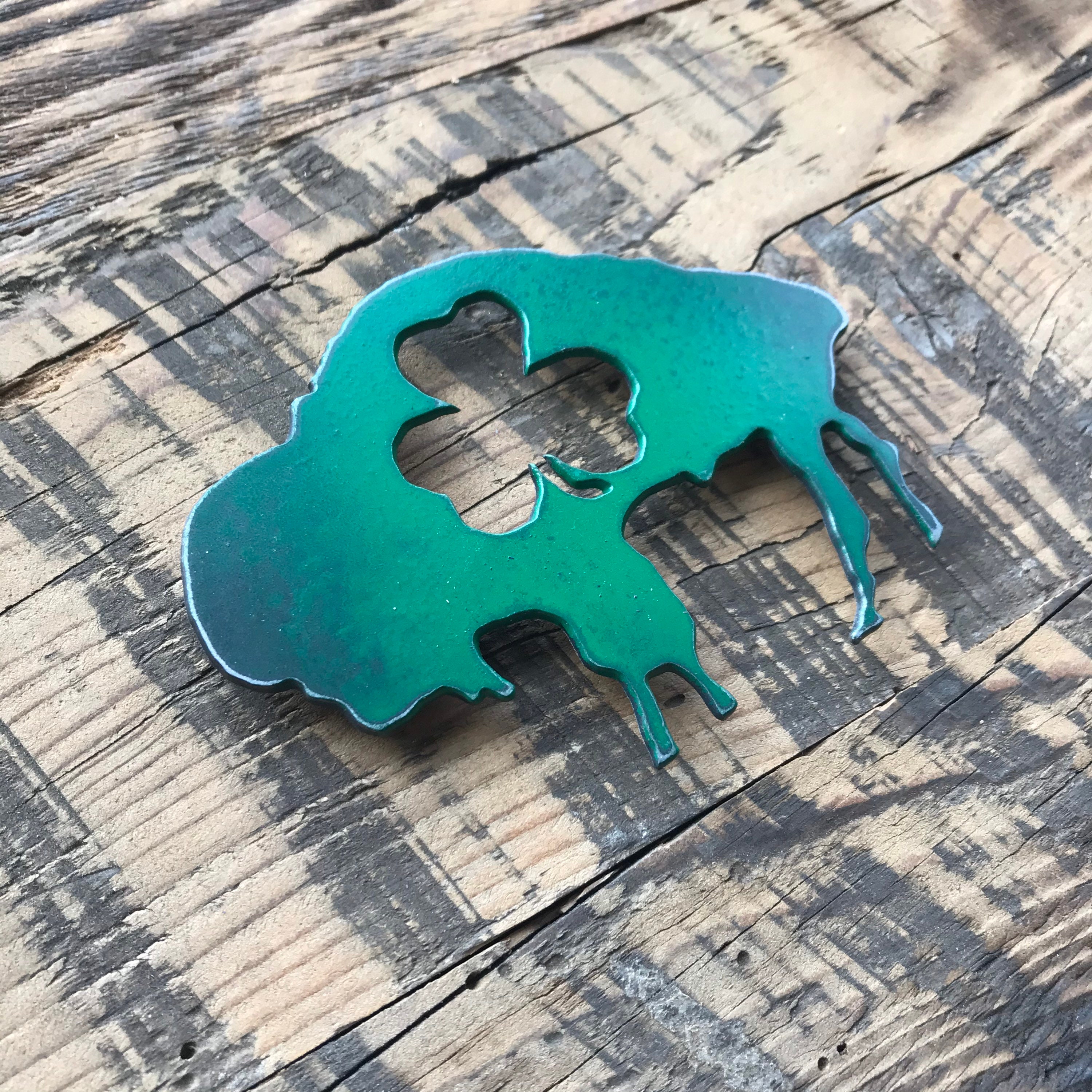 Steel Shamrock Magnet / Buffalo/ Refrigerator Magnet / Saint | Etsy