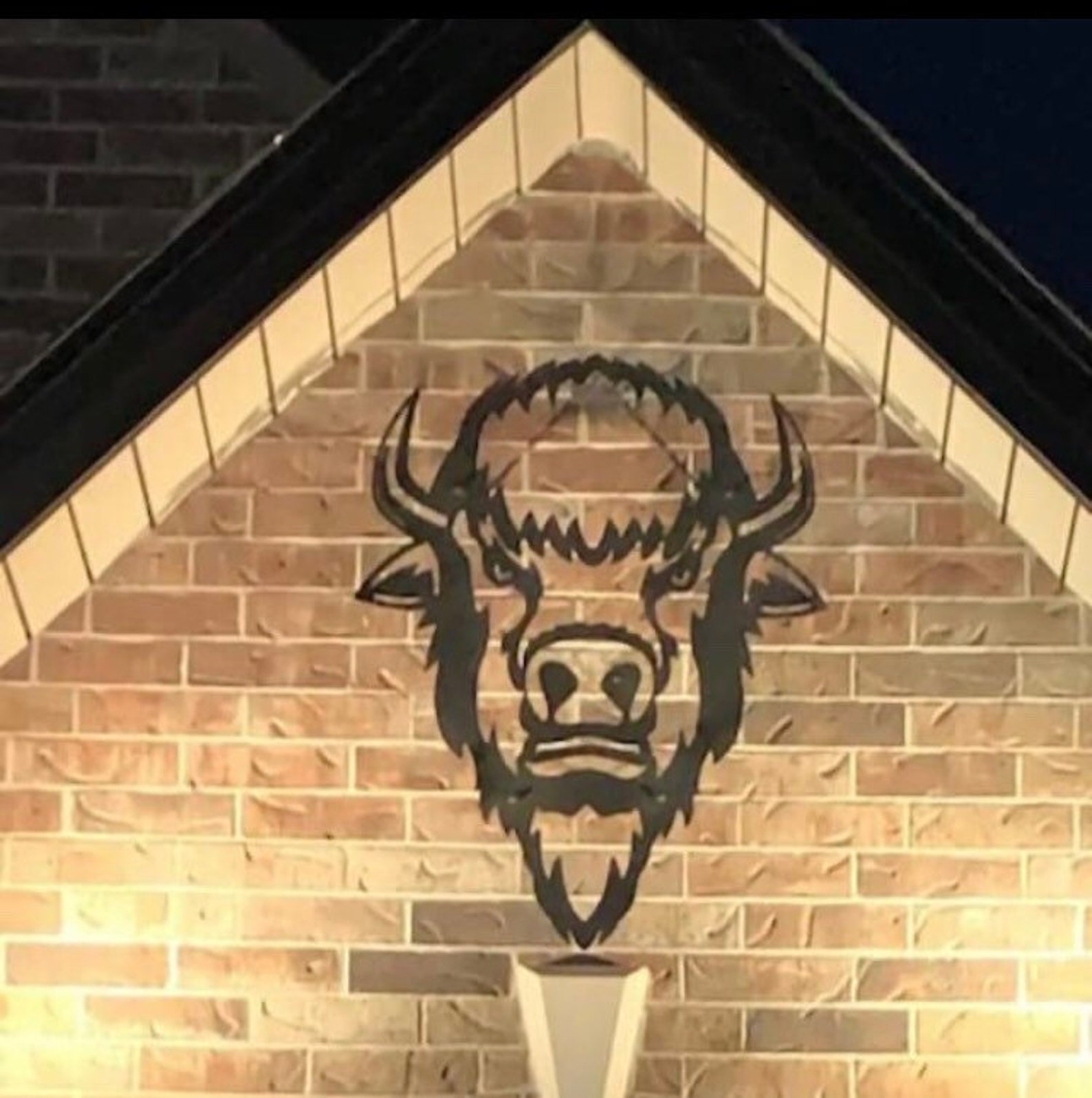 Steel Buffalo Head Wall Art / Metal Art / Bison / Buffalo Signage / Man ...