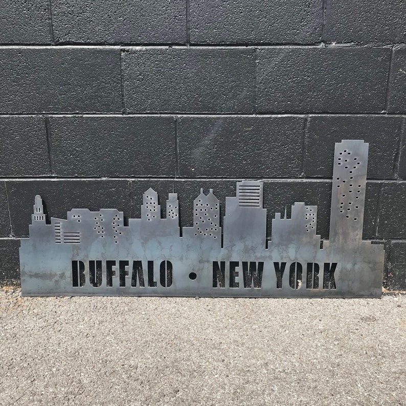 Buffalo Skyline Wall Art / Metal Cityscape Artwork / Steel - Etsy