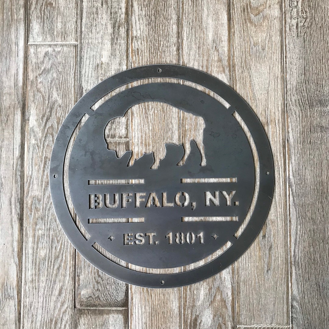 Buffalo Wall Art / Metal Art / Steel Artwork / Buffalo Signage - Etsy