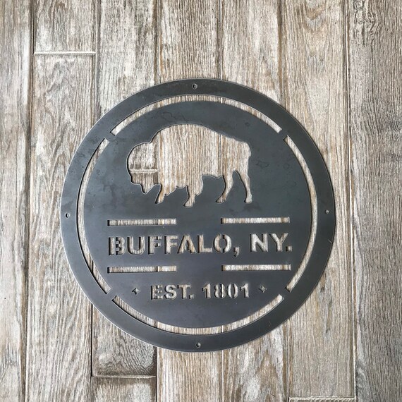Buffalo Wall Art / Metal Art / Steel Artwork / Buffalo Signage | Etsy