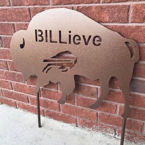 Billieve Buffalo Lawn Sign / Steel Buffalo Garden Stake / House Sign ...