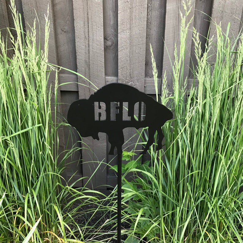 Steel Buffalo Yard Art / Garden Stake / Garden Decoration / - Etsy