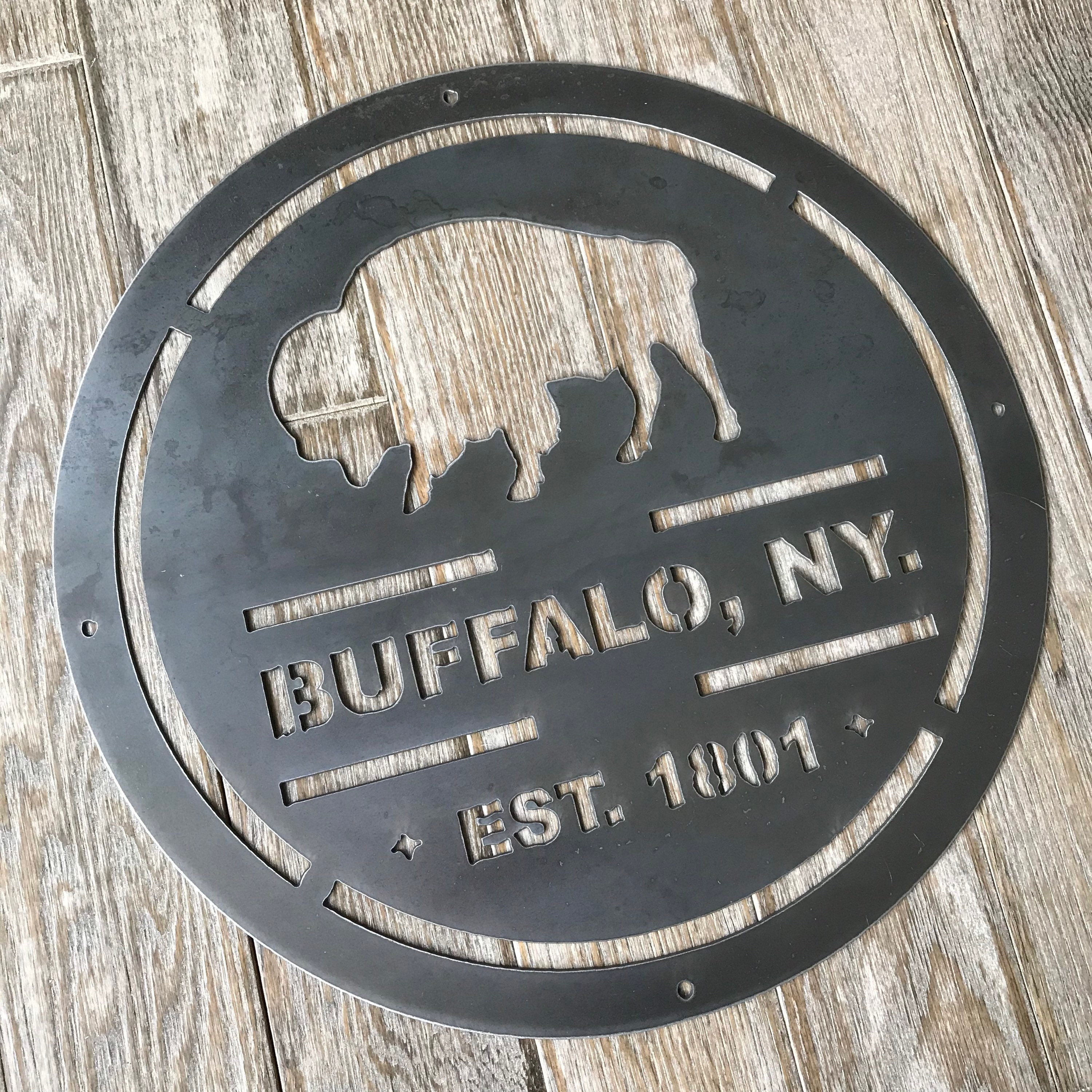 Buffalo Wall Art / Metal Art / Steel Artwork / Buffalo Signage | Etsy