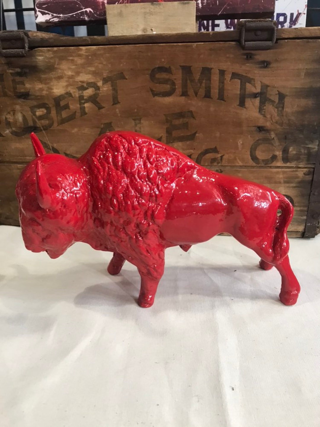 Buffalo / Statue / Bookends / Gift Idea / Metal Buffalo Statue - Etsy