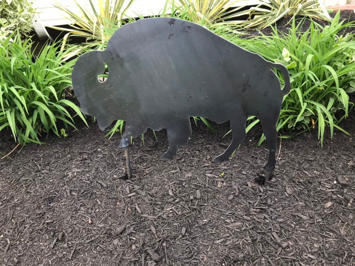 Jumbo Steel Buffalo Lawn Decor - Etsy
