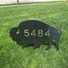 Personalized House Number Buffalo Lawn Sign / Steel Buffalo - Etsy