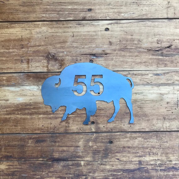 Custom Steel Buffalo House Number Sign | Etsy