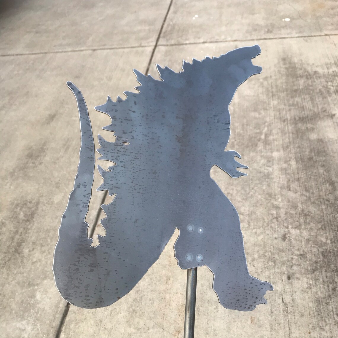 Steel Godzilla Lawn Stake / Garden Art / Godzilla / Lawn Art - Etsy
