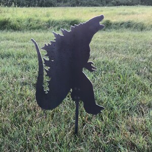 Steel Godzilla Lawn Stake / Garden Art / Godzilla / Lawn Art - Etsy