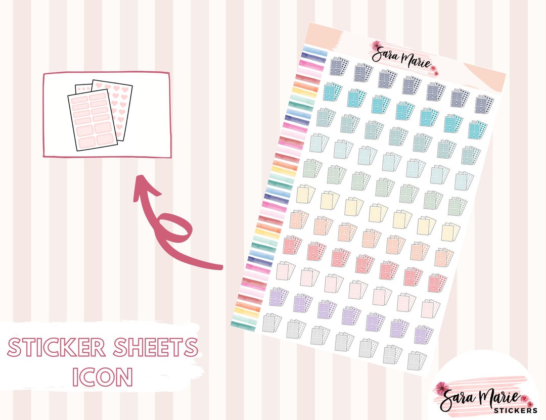 Sticker Sheets Icons - SMS Colors - Etsy