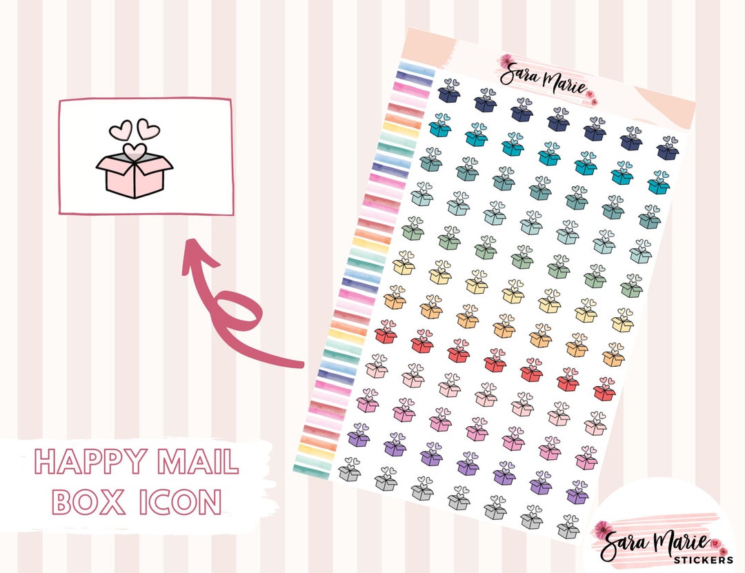 Happy Mail Box Icons - SMS Colors - Etsy