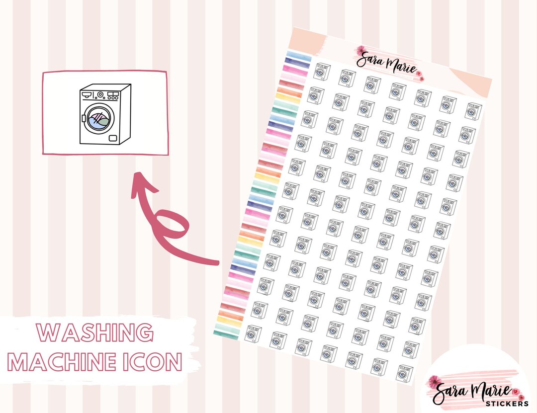 Neutral - Washing Machine Icons - Etsy