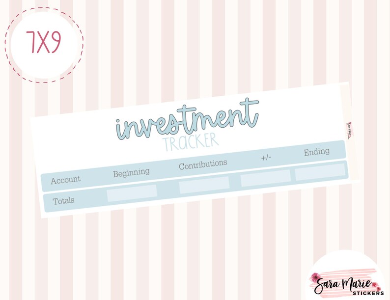 January Investment Tracker Kit - Etsy