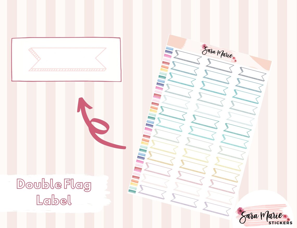 Double Flag Label SMS Colors - Etsy