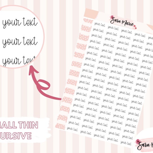 CUSTOM Mini Scripts BLACK - Etsy