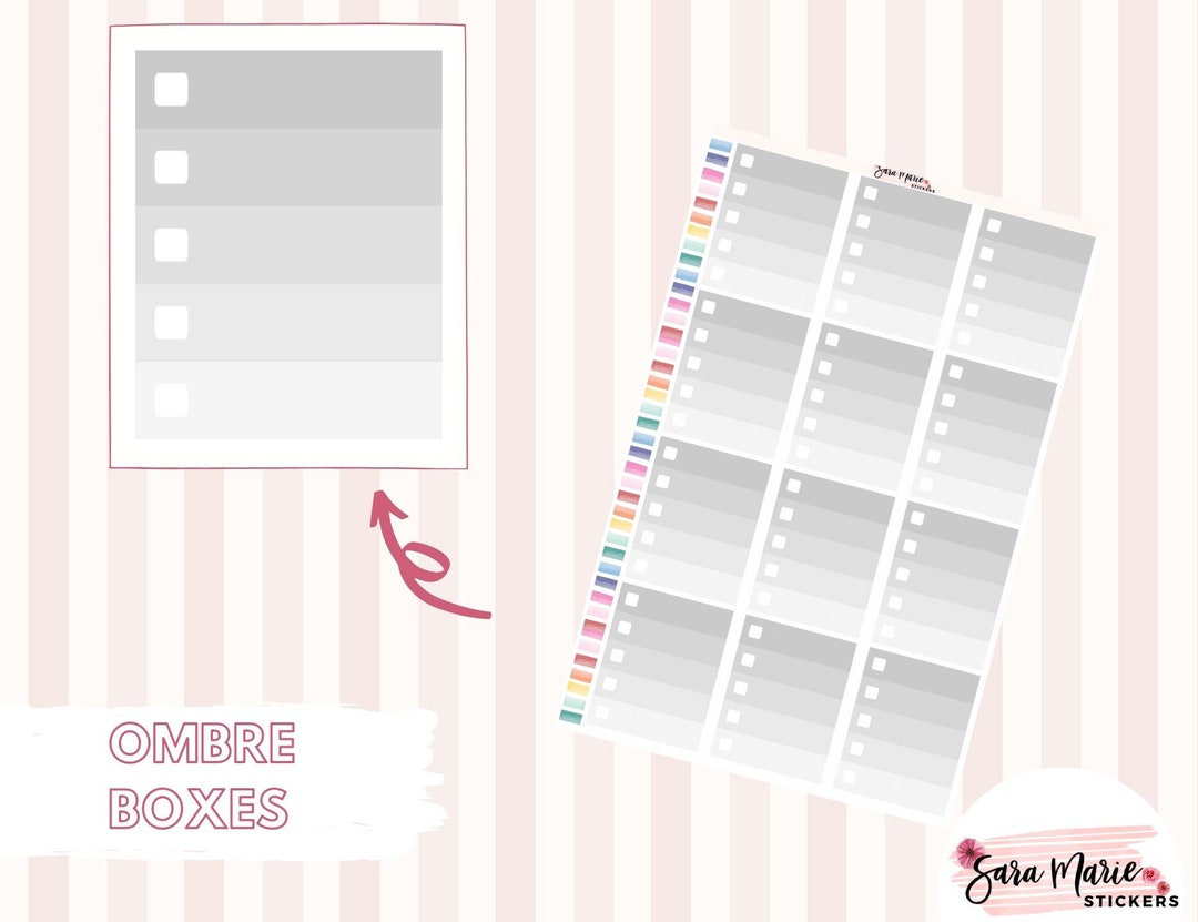Neutral - Ombre Checkboxes - Etsy