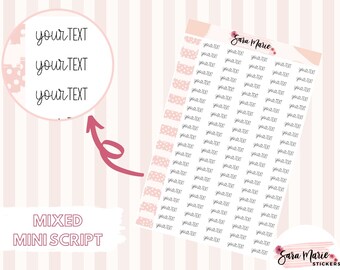 CUSTOM CURSIVE Mini Scripts BLACK | Etsy