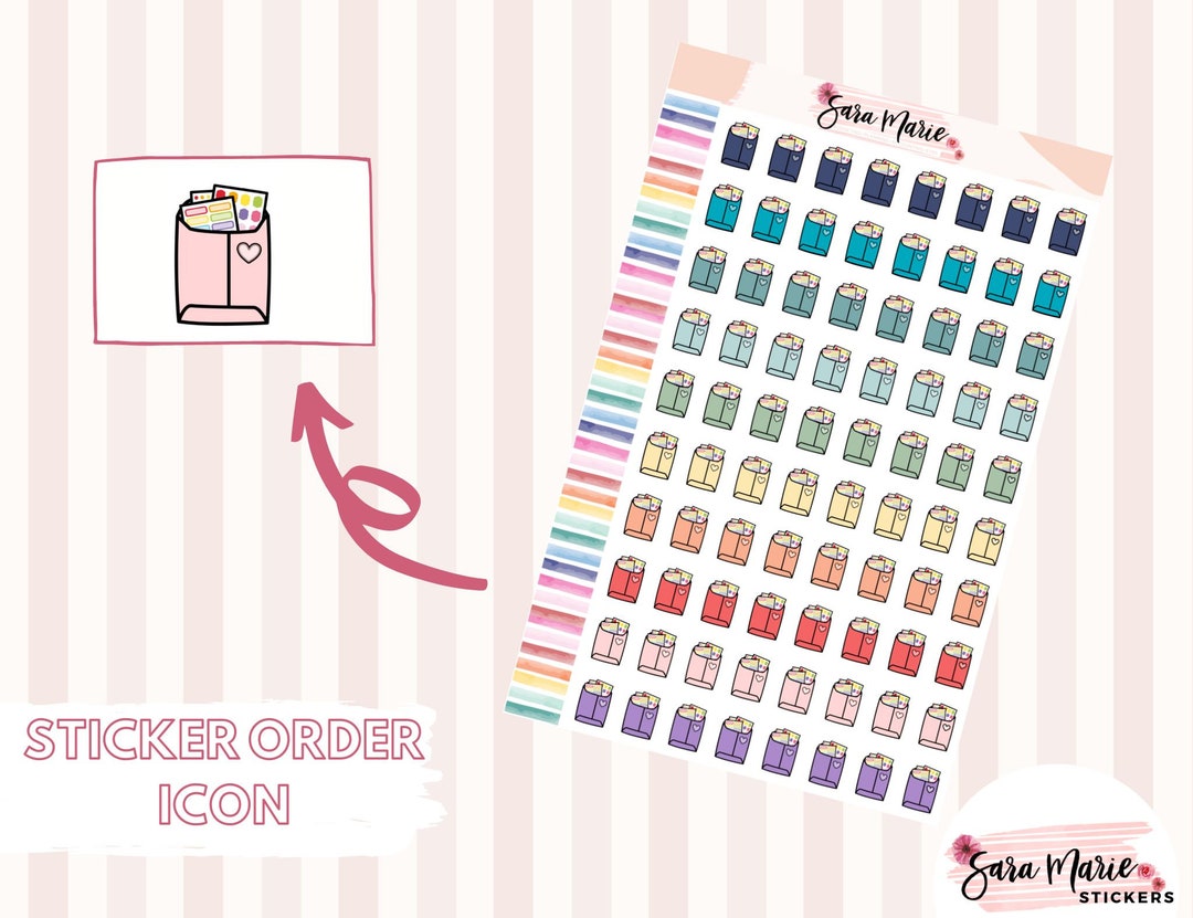 Sticker Order Icons - SMS Colors - Etsy