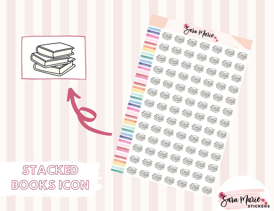 Neutral - Book Stack Icons - Etsy