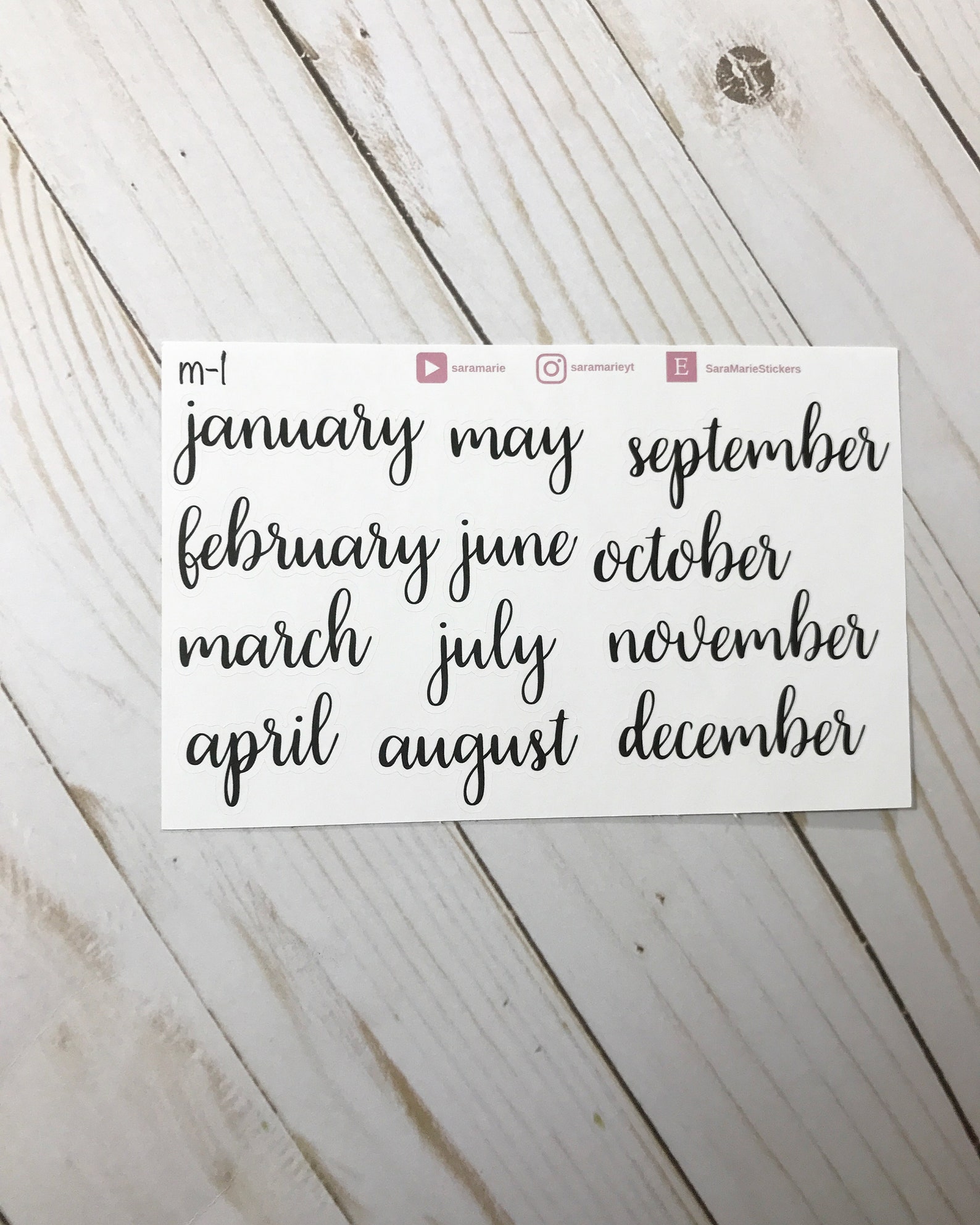 Monthly Script Headers - Etsy