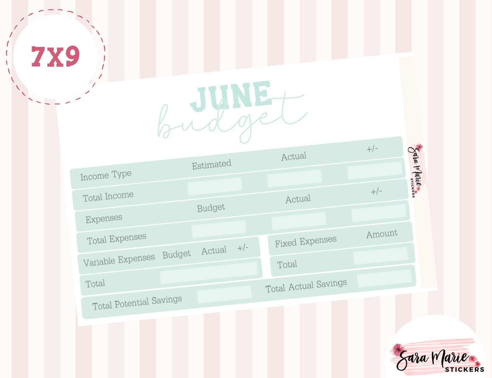 June Budget Kit - Etsy