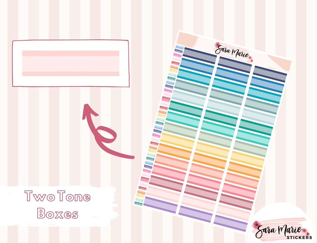 Two Tone Boxes - SMS Colors - Etsy