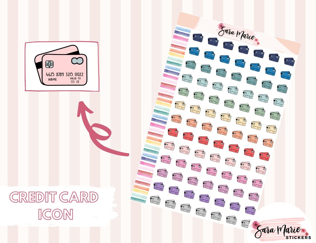 Credit Card Icons - SMS Colors - Etsy