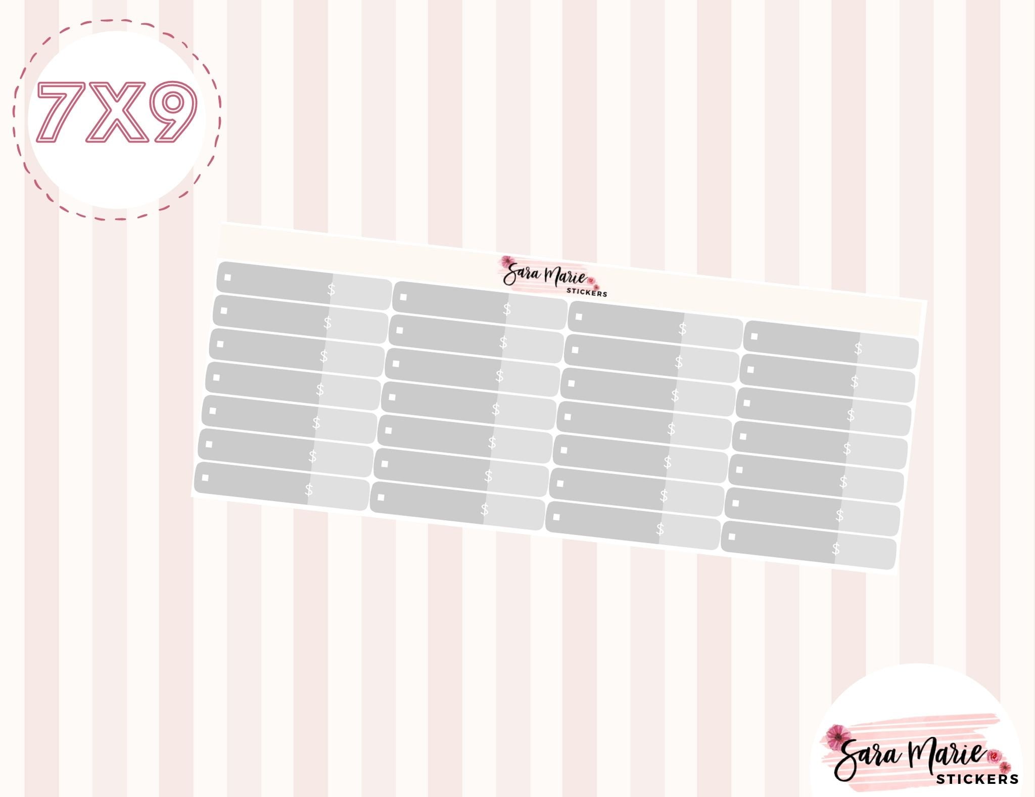 GRAY - Expense Tracking Stickers - Etsy