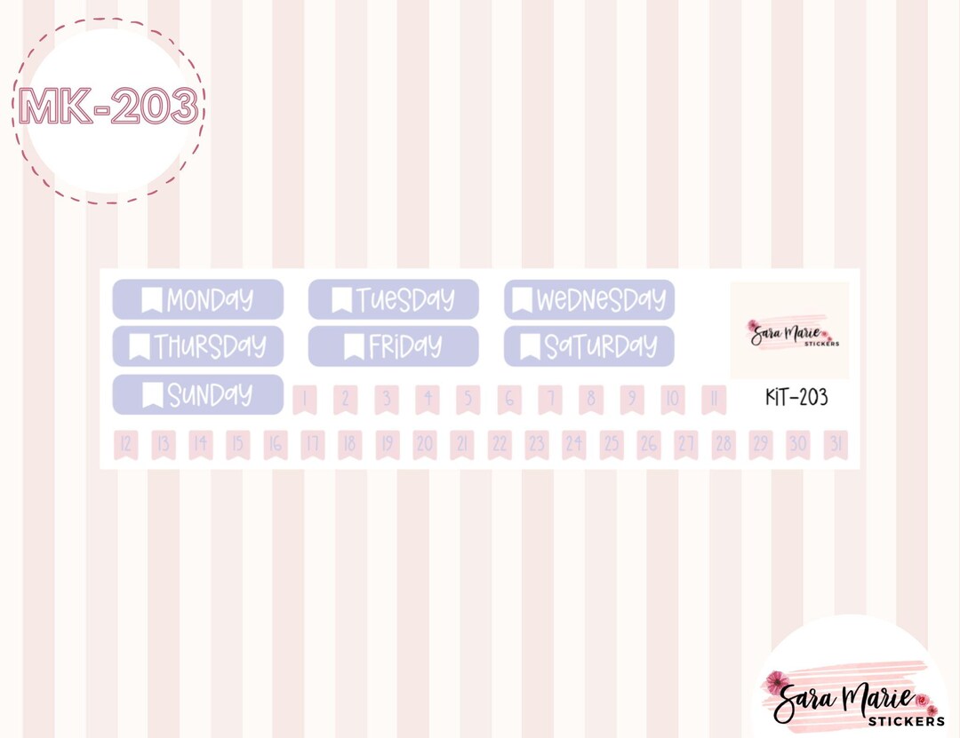MK-203 Vertical Date Covers Add On - Etsy