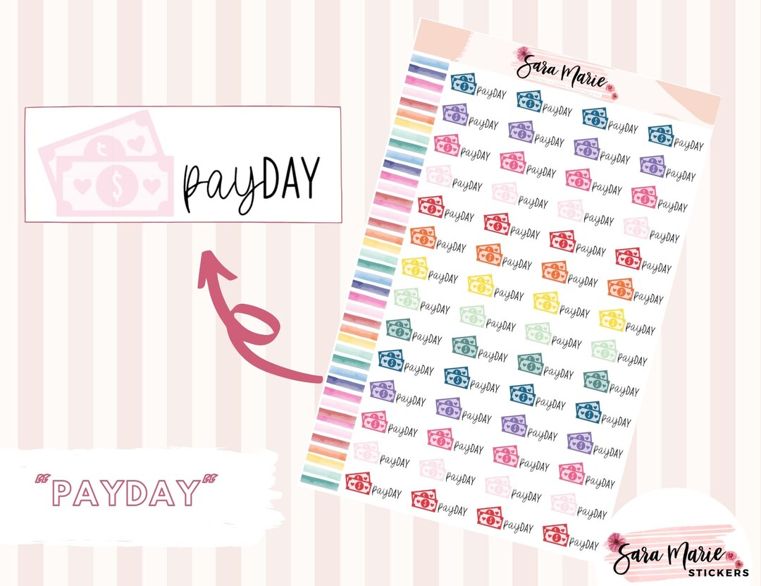 PAYDAY Planner Stickers - Etsy